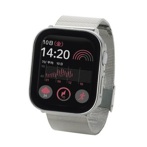 エレコム AW-23DFCGESV Apple Watch SE ( 第2・第1世代 ) Series 6 ・ 5 ・ 4用カバー 強化ガラス シルバー発売日：2024年12月12日●JIS保護等級 IPX7相当の防水性能で画面への水の侵入...