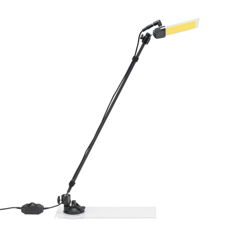 ヤザワ DL01 どこでもライト 吸盤ポール LED 昼光色〜電球色 アーム長：500mm ブラック●COBパネルを使用したどこでもライト広い発光面が特長の光源・COBパネルを使用した「どこでも」使えるライトです。●適合規格　LEDスタンド...