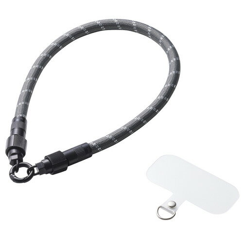 エレコム P-STHH1CC08BK2 スマホ ハンドストラップ USB Type-C to C 30cm 手首 ／ 腕掛け ブラックストライプ 発売日：2025年5月24日●スマートフォン用ハンドストラップとしても、充電ケーブルとしても使...