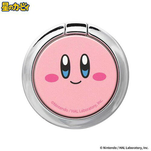 HAMEE 星のカービィ iFace Finger Ring Holder フラットタイプ iFace カービィ／にっこり 41-977262 ●さらっとしたマットな質感・指を通すだけで落下を防止・強力な両面テープ式、貼るだけ簡単取り付け・...