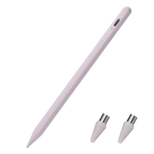 エレコム P-TPACST05PN タッチペン スタイラスペン 充電式 Type-C 急速充電 磁気吸着 交換用ペン先2個付属 ピンク ●隙間時間の充電ですぐに使える!約30分でフル充電可能な急速充電機能を搭載した、汎用アクティブタッチペン...