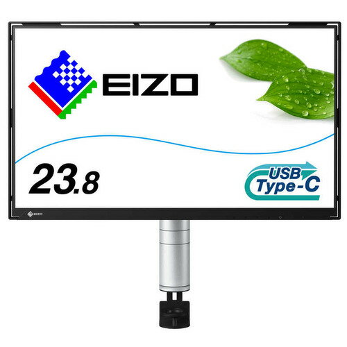 EIZO FlexScan FLT 23.8型 フルHDワイド 薄型軽量 USB Type-C対応 アーム付属 ブラック FLT-BK ●標準消費電力6W を実現し、欧州エネルギーラベル（法令番号（EU）2019/2013）の最高ランクCl...