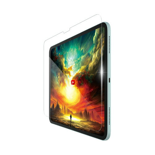 エレコム TB-A25XFLGAR 13インチ iPad Air ( M3／M2 ) ガラスフィルム 表面硬度10H 指紋防止 発売日：2025年8月17日●スーパーAR加工により透過率をアップ。動画視聴の際などに光の映り込みに邪魔されずに...