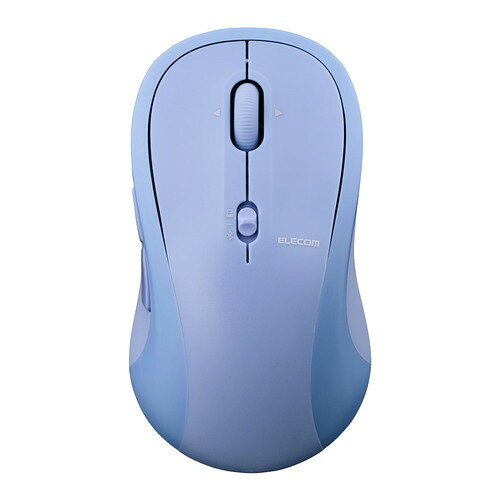 エレコム M-MY40MBSXBU ワイヤレスマウス Bluetooth/無線2.4GHz両対応 静音 チルトホイール搭載 7ボタン Windows Mac iPad対応 OSMOD ブルー ●シンプルな左右対称形状に、2台接続可能なマルチ...