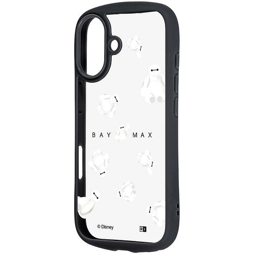 レイ・アウト iPhone17 ディズニー / Puffull 衝撃吸収 バンパー ハイブリッドRC-DP52CMD2B/BX21フィット感にも優れたキャラクターデザインケースDisneyかわいいベイマックスがふわふわ浮かんでいるようなデザ...