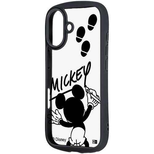レイ・アウト iPhone17 ディズニー / Puffull 衝撃吸収 バンパー ハイブリッドRC-DP52CMD2B/MK13フィット感にも優れたキャラクターデザインケースDisneyミッキーのシックで可愛いらしいデザインと、衝撃に強い...