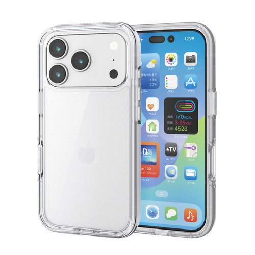 エレコム PM-A25CHVAIR2CR iPhone 17 Pro ケース AirShock クリア 発売日：2025年9月10日●全周に配置した独自設計のエアーバッグが衝撃を吸収する、AirShockシリーズのハイブリッドケースです。●...