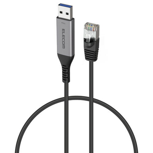 エレコム LD-AL1G10BK USB-A 有線LAN変換ケーブル 1Gbps対応 1m Gigabit イーサネット ブラック 発売日：2025年10月23日●有線接続でネット環境を快適に!有線LANポートがないノートパソコンやゲーム機...