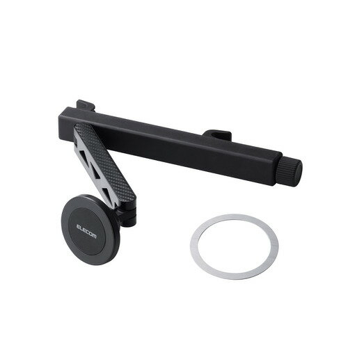 エレコム P-CARS17BK スマホホルダー 車 後部座席用 MagSafe対応 強力N52磁石 全機種対応 携帯スタンド ブラック 発売日：2025年10月19日●後部座席での動画視聴に便利!車のシートのヘッドレストポールに取り付けられ...