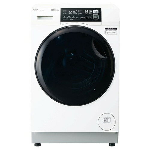 AQUA ドラム式洗濯機 左開き 洗濯8kg 乾燥4.5kg 幅59.5cm お湯洗い 除菌&無排気乾燥 まっ直ぐドラム AQW-D8A-L(W) ホワイト系発売日：2025年11月6日●60cm角防水パンに置ける薄型8kg「まっ直ぐドラム...