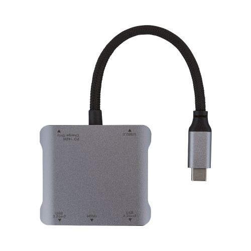 ナカバヤシ UD-C12GY PD対応 Type-C 5in1 コンパクトドッキングステーション Windows Mac chromeOS対応 グレー発売日：2025年10月下旬●USB PD140W　パソコンを超急速充電できる。※電力の一...