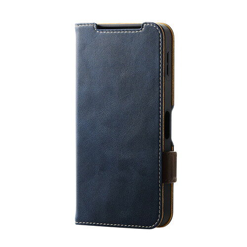 エレコム PM-S253PLFYNV AQUOS sense10/9(SH-53F/SH-53E) ケース 手帳型 カバー マグネット フラップ 衝撃吸収 ストラップホール付 スタンド機能付 ネイビー ●便利な機能を搭載した、革のような柔ら...