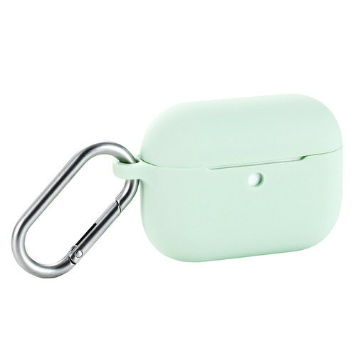 エレコム AVA-AP07SCGN AirPods Pro 3 ケース MagSafe対応 シリコン 耐衝撃 滑りにくい カラビナ付 落下防止 グリーン 発売日：2025年11月20日●MagSafe充電にも対応!やわらかいシリコンでしっか...