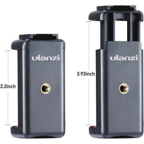 Ulanzi ST-07 スマートフォン三脚マウント 1764 コールドシュー付 ブラック●スマートフォン三脚マウント通常のカメラ三脚に取り付けることでスマートフォン向け三脚に早変わり。●上部にコールドシュー付きマイク、写真用ライト、その他...
