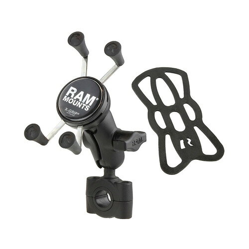 RAM MOUNTS RAM-B408A-UN7 Xグリップ ハンドルバーRAMマウント スマホスタンド ●米国製の本格的なマウントシステム幅:47.6mm〜82.55mm　深さ:22.22mm、強力ながら手軽に着脱ができます。 付属のテザ...