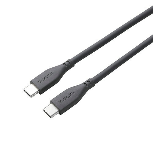 エレコム MS-CC5PSS20GY USB-C ケーブル PD100W USB Type-C to Type-C 2m Surface スマホ対応 ストーングレー 発売日：2026年1月16日●スマートフォンもパソコンも、これ一本で高速充...