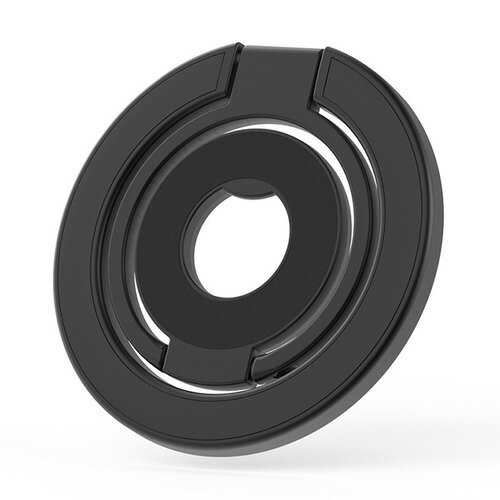 GAACAL Z01254BK 両端マグネット式スマホリングスタンド MagSafe対応 縦置き・横置きのスタンドにもなる ブラック●MagSafe対応のスマホにしっかり装着できる、360°回転式・両面マグネット搭載の多機能スタンド。リング...