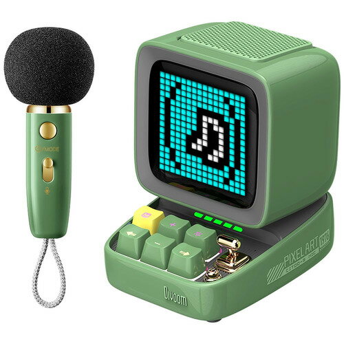 Divoom DITOO5MGREEN Bluetoothスピーカー 48mmスピーカー 15W出力 タイマー、アラーム機能搭載 マイク付属 グリーン発売日：2026年1月16日●レトロPC風デザインの人気モデル、Ditooシリーズ。高音質...