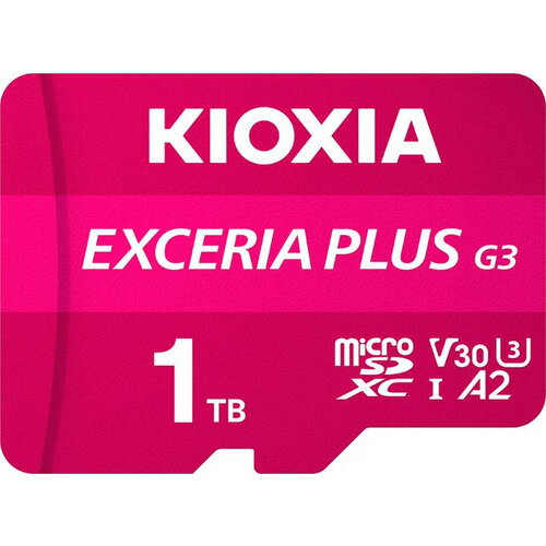 KIOXIA KMUH-C001T microSDカード EXCERIA PLUS G3 1TB microSDXC UHS-I U3 V30 C10 A2発売日：2026年1月24日●4K動画撮影、デジタルカメラ、携帯電話、タブレット、電...
