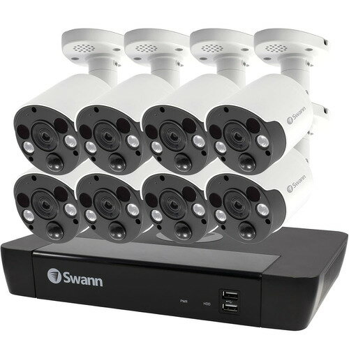 SWANN SWNVK-885808-DS 防犯カメラ NVRシステム 8ch 4Kカメラ8台セット 2TB HDD搭載 4K画質で録画 IP66防水防塵 ホワイト発売日：2026年1月7日●NVR 8ch 4Kカメラ4台セットNVRシステ...