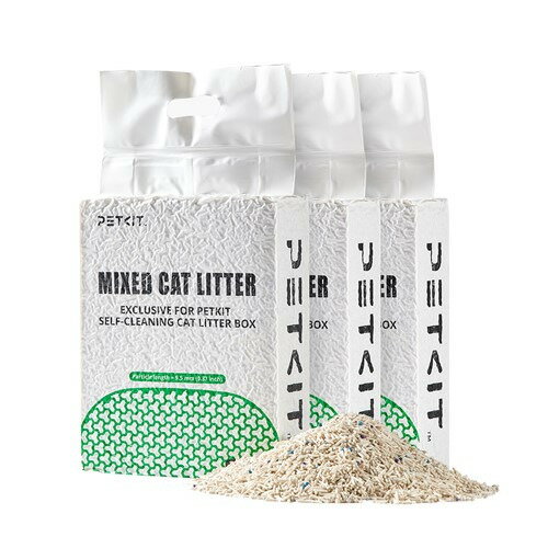 PETKIT PK2002 MIXED CAT LITTER 自動トイレ用 ミックス猫砂 3袋入り ホワイト●消臭機能ナノレベルの吸着力を持つ多孔質ゼオライトが、ニオイをしっかり閉じ込めます。その吸着率は活性炭のおよそ3倍。ゼオライトと消臭...
