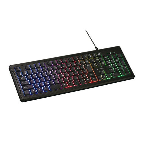 オーム電機 PC-SKREX301-K 有線USBゲーミングキーボード 日本語109キー メンブレン 3色LEDバックライト搭載 ブラック発売日：2025年12月20日●左手の操作範囲をカバーし、26キーの同時押しに対応可能●安定性を重視し...