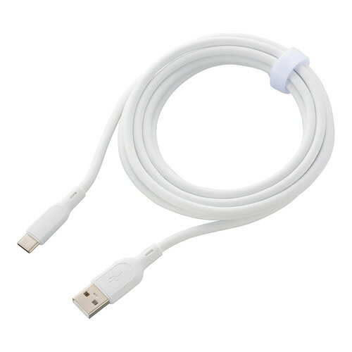 オーム電機 SMT-L20SAC-W なめらかケーブル USB-A to C 2m ホワイト発売日：2025年12月20日●シリコン素材採用で柔らかい手触り●絡みにくく、断線に強い●当社従来品より約3倍の耐久性●高出力で超急速充電●3Aの大...