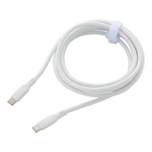 オーム電機 SMT-L20SCC-W なめらかケーブル USB-C to C 2m PD100W対応 ホワイト発売日：2025年12月20日●シリコン素材採用で柔らかい手触り●絡みにくく、断線に強い●当社従来品より約3倍の耐久性●最大20V...