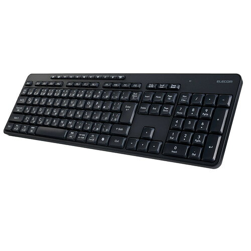 エレコム TK-QT11FDMBK ワイヤレスキーボード 静音 テンキー付 USBレシーバー 日本語配列 Windows Mac対応 AI起動キー搭載 メンブレン ブラック 発売日：2026年2月20日●進化した静音設計!さまざまなOSと接...