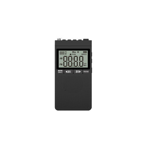 meishin NSDR57BK AM／FMハンディデジタルラジオ ワイドFM対応 500mWスピーカー搭載 アラムスリープタイマー採用 ブラック発売日：2026年4月1日●本体幅15mmスリムタイプのAM/FMデジタルポッケトラジオ●大き...