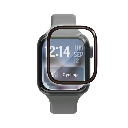 エレコム AW-25BFLGGR アップルウォッチ ガラス フィルム Apple Watch Series 11／10 [ 42mm ] 対応表面硬度10H ブラック 発売日：2026年1月18日●高硬度10Hの強化ガラスを採用し、画面の美...