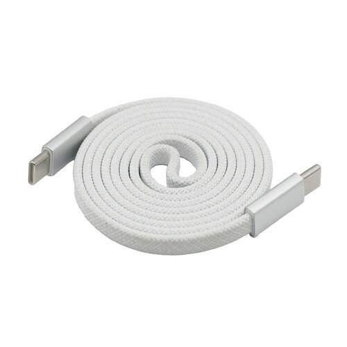 AXELTECH CBMCC01WH フラットマグネットType-C to Type-Cケーブル USB PD60W対応 ファブリック素材採用 約1m ホワイト発売日：2026年5月下旬●磁力で薄くスマートにまとまるケーブル内部にマグネット...