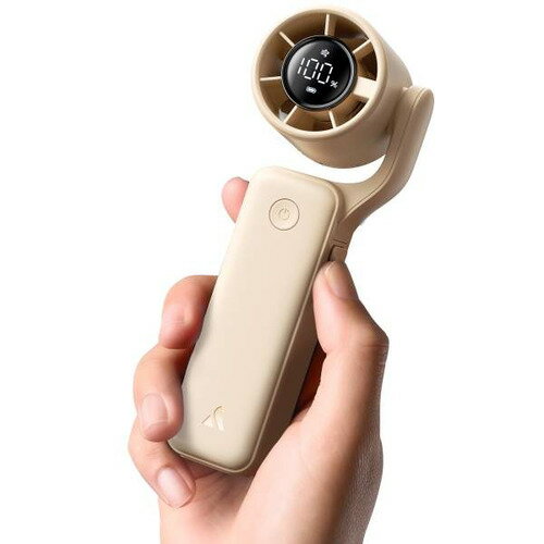 AECOOLY PF04BE Air Gimbal 3in1 Handheld Fan 220°まで角度調整 パワフル送風 150gの軽量 ベージュ●ポケットサイズで持ち運びに便利！！PF04はわずか150gの軽量設計。手のひらやバッグ、ポ...