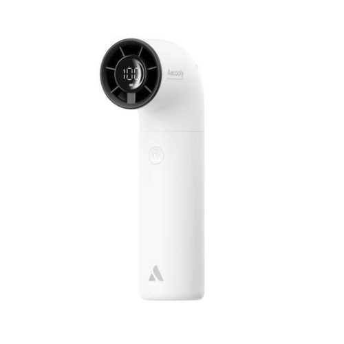 AECOOLY PH02AWH Aero-A High-Speed Handheld Fan R字型デザイン LEDディスプレイ搭載 5段階風量切替 ホワイト●コンパクトなR字型デザインで、快適で人間工学に基づいたグリップを実現し、アウトド...