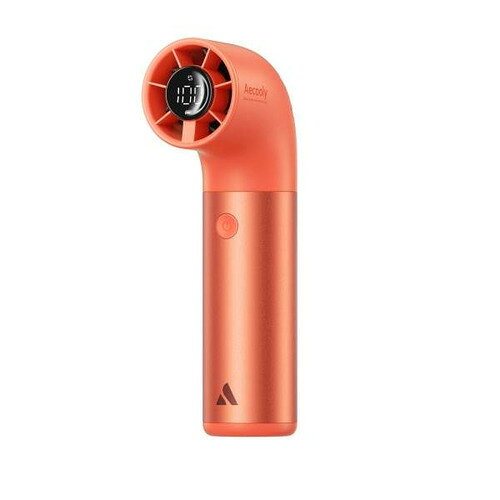 AECOOLY PH03OR Aero Ultra High-Speed Handheld Fan タービン式ブラシレスモーター搭載 7段階風量調整 オレンジ●流線型のスタイリッシュな管状デザインで、機能性とデザイン性を両立。コンパクトで細...
