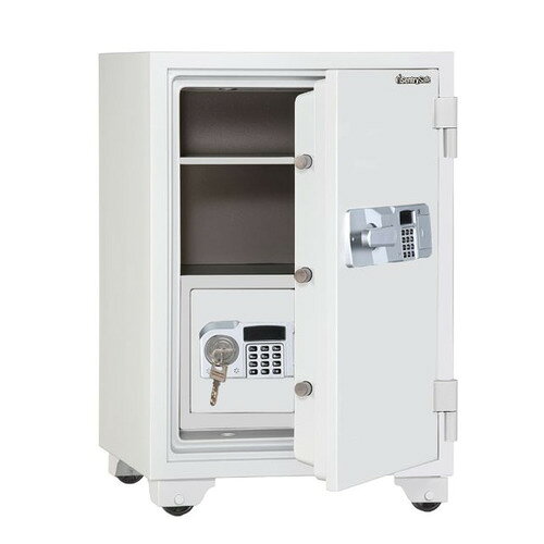 セントリー CMJBSF-T880 業務用 金庫内蔵型耐火金庫 据置型 耐火1時間 テンキー式 88L グレーホワイト発売日：2026年2月中旬●業務用タイプ　1時間耐火の金庫でダブルロックのハイセキュリティシリーズ扉の内外に2つのテンキー...