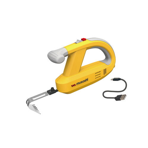 ムサシ WE760 充電式 除草バイブレーター USBタイプ 力いらず フルわせて抜く 発売日：2026年2月24日●フルわせて抜く除草バイブレーター根こそぎ抜けて、草が生えない●楽に抜ける力いらずで振動除草&nbsp;【仕様】本体サイズ：...