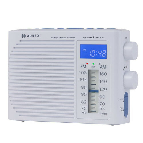 東芝 AX-HRB40(W) 防水ホームラジオ デカ文字周波数採用 ワイドFM対応 タイマー機能付 ホワイト発売日：2026年6月19日●お風呂でも、キッチンでも、アウトドアでも使える便利な防滴ホームラジオ●防水機能JIS IPX4等級相当...