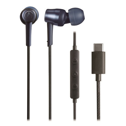 オーディオテクニカ ATH-CKD30C BL USB Type-C用イヤホン ダイナミック型 10mmドライバー搭載 高音質DAC内蔵 マイク付きリモコン ブルー発売日：2026年6月26日●絡みにくいウェーブコードと手触りの良い布巻きコ...