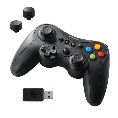 エレコム JC-GP50XVBK FPSゲームパッド PC用 ワイヤレス 2.4GHz Windows対応 XInput DirectInput 13ボタン 充電式 ブラック 発売日：2026年5月21日●射撃に適したメカニカルトリガーボタ...