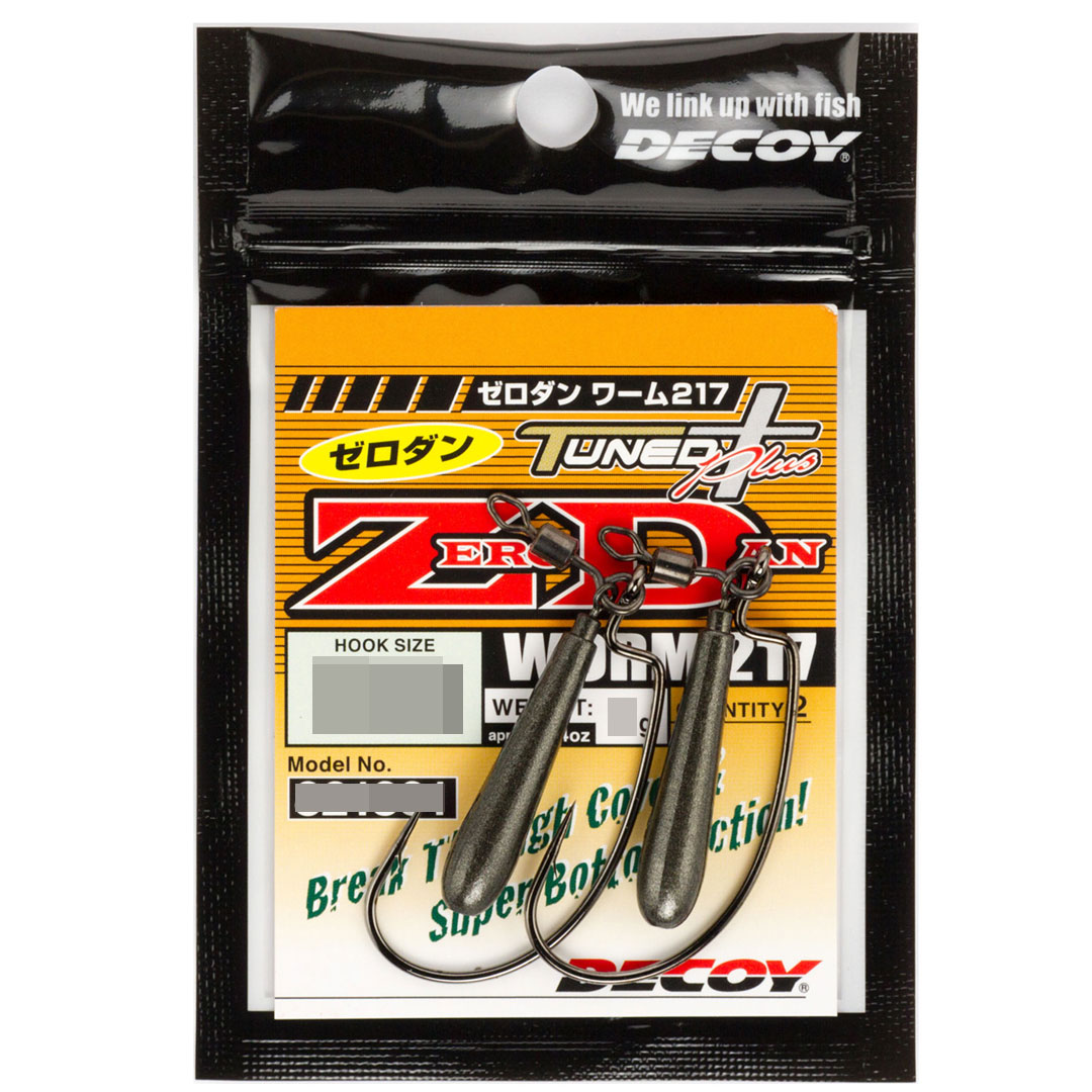 ゼロダン　ワーム217 貫き、落とし、喰わせる！ハイレスポンスZDシステム搭載 「ゼロダン ワーム217」はスイベルへ直にシンカー、フックをセットしたハイレスポンスダウンショットシステムです。 構造上カバーを貫きやすく、ボトム感知性能も抜群...