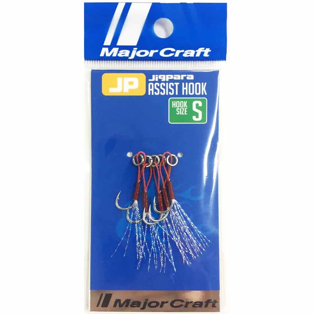 1パック5本入り アシストフック 定番ジグパラ標準装備のアシストフック 釣り場に応じた様々なシチュエーションに対応できるようラインナップしました。 オリジナルフック採用で刺さり抜群です。 アシストフック SS：マイクロ 3〜5g S：マイク...