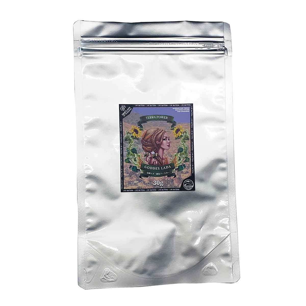 GODDESS LADA 粉末 (開花期用・微生物資材)栄養吸収率を上げる、開花ブースター。ORGANIC100%GODDESS LADAに含有される微生物達は、肥料成分を植物が吸収しやすいよう溶解させます。成長期から開花期へ移行する段階で...