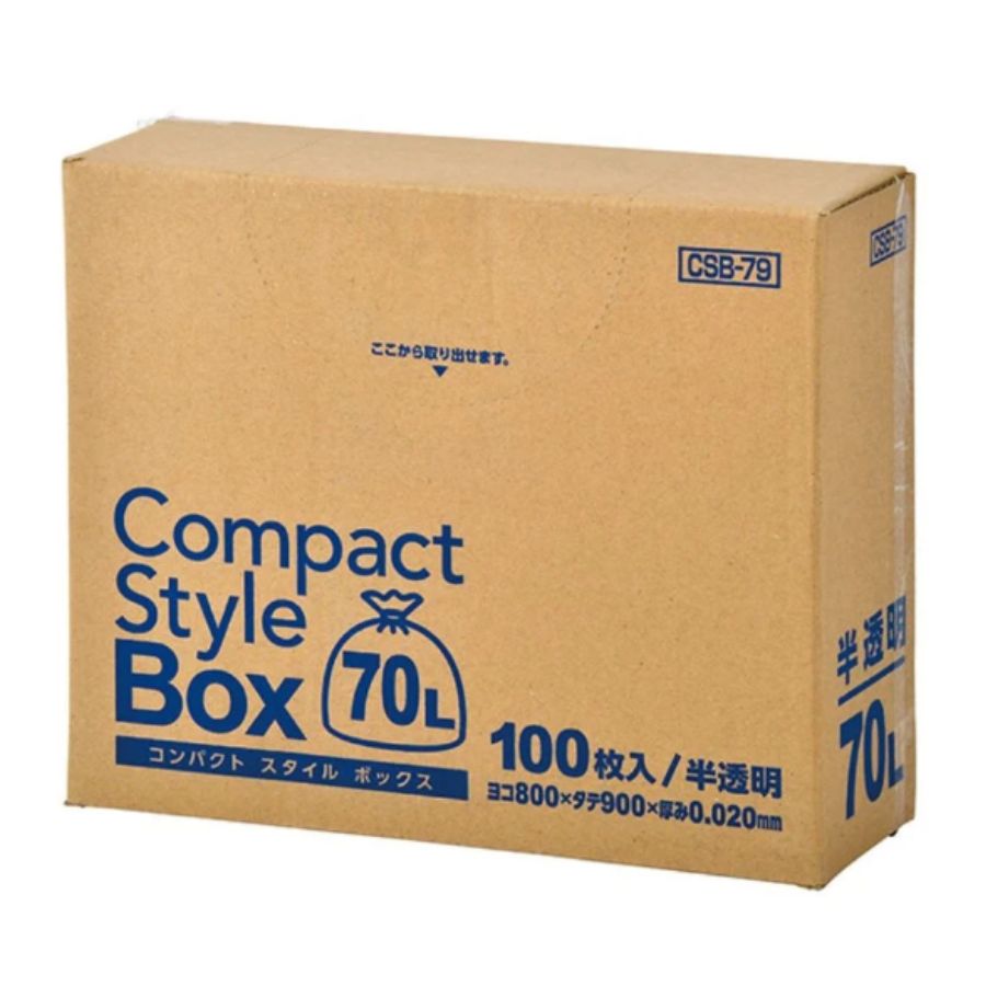 70Lのペールに適したポリ袋(ゴミ袋)です。 高密度ポリエチレンなので引張り強度に優れています。 袋が1/16に折りたたまれた100枚BOX入りなのでちょっとしたスペースを有効活用することができます。 非食品用です。