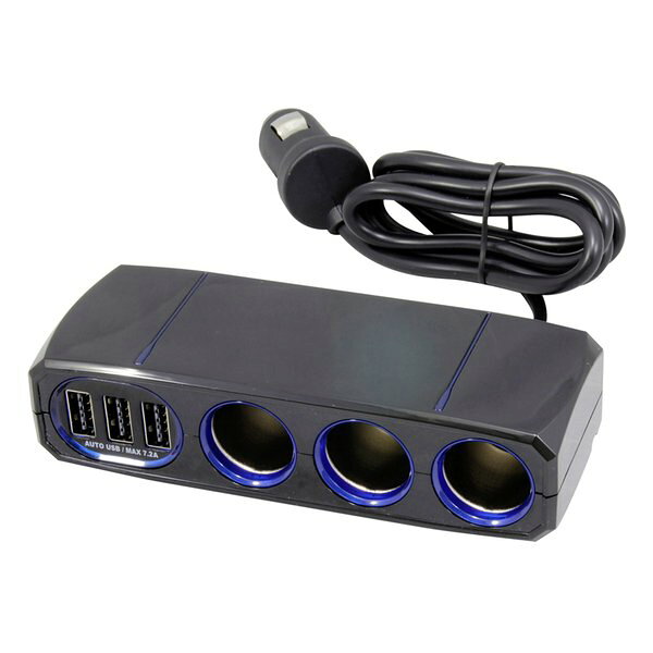 ●3つのDCソケット、3つのUSBポートを備えたDC12V用セパレートタイプの増設ソケット。●USBコネクタの表も裏も向きを気にせず挿せるリバーシブルUSBポート搭載。●USBポートは、最大出力3口合計7.2Aまで使用できるハイパワー。●自...