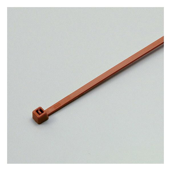 ●耐候性●紫外線に強く、屋外で使える■全長：200mm■幅：4.8mm■最大結束内径：50mm■引張強度：22kgf■使用温度範囲：-40℃〜+85℃■材質：66ナイロン(紫外線遮蔽剤入)■50本入■カラー：ブラウン