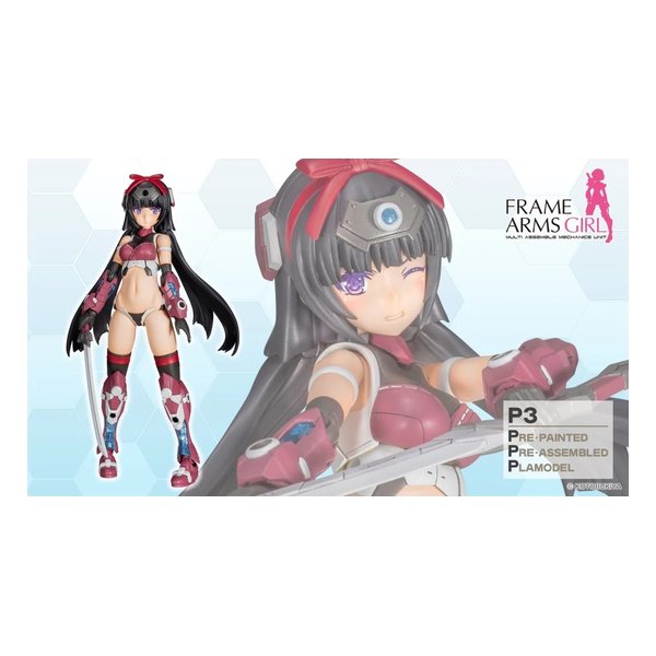 ToMo氏、駒都えーじ氏デザインのプラモデル「フレームアームズ・ガール マガツキ」をベースに、くノ一バージョンを塗装組み立て済みプラモデルとして商品化！●塗装済みで組み立て済みのプラモデルになります。●コトブキヤプラモデルのデコレーションマ...