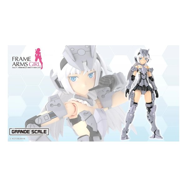 傑作プラモデル「フレームアームズ・ガール アーキテクト」をベースに、人間比1/6スケール（約25cm）で商品化しました。デザイナーはもちろん柳瀬敬之氏、島田フミカネ氏になります。●表情パーツは「正面向き」、「イラスト準拠右向き」、「照れ顔左...