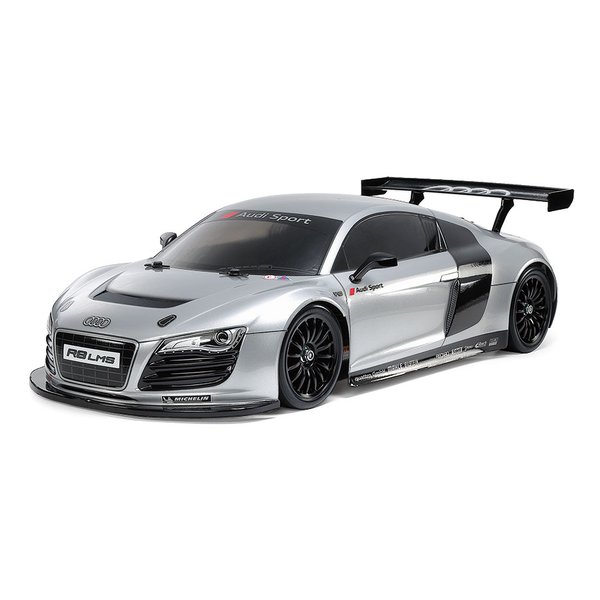 ●スーパースポーツカー、アウディR8をベースにGT3規定にあわせて開発、2008年に発表されたレース用モデルがR8 LMSです。●軽量なアルミ製スペースフレームに、500馬力オーバーの5.2リッターV10エンジンをミドシップマウントし、ボデ...