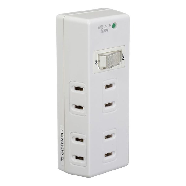 ●集中スイッチをON/OFFすることにより全ての差込口の電源をまとめて入/切できます。■定格 ：AC125V 15A■最大定格電力 ：合計1500Wまで■口数 ：6個口■使用温度範囲 ：-10℃〜40℃■仕様 ：屋内専用